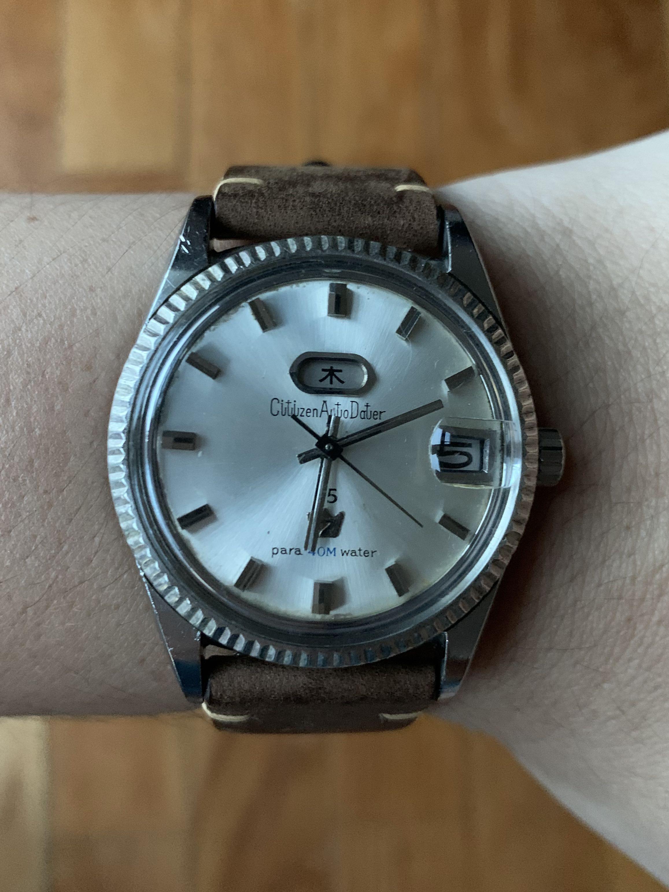 Citizen Auto Dater Seven Day Date with 20mm Lug Width, Men's Fashion ...