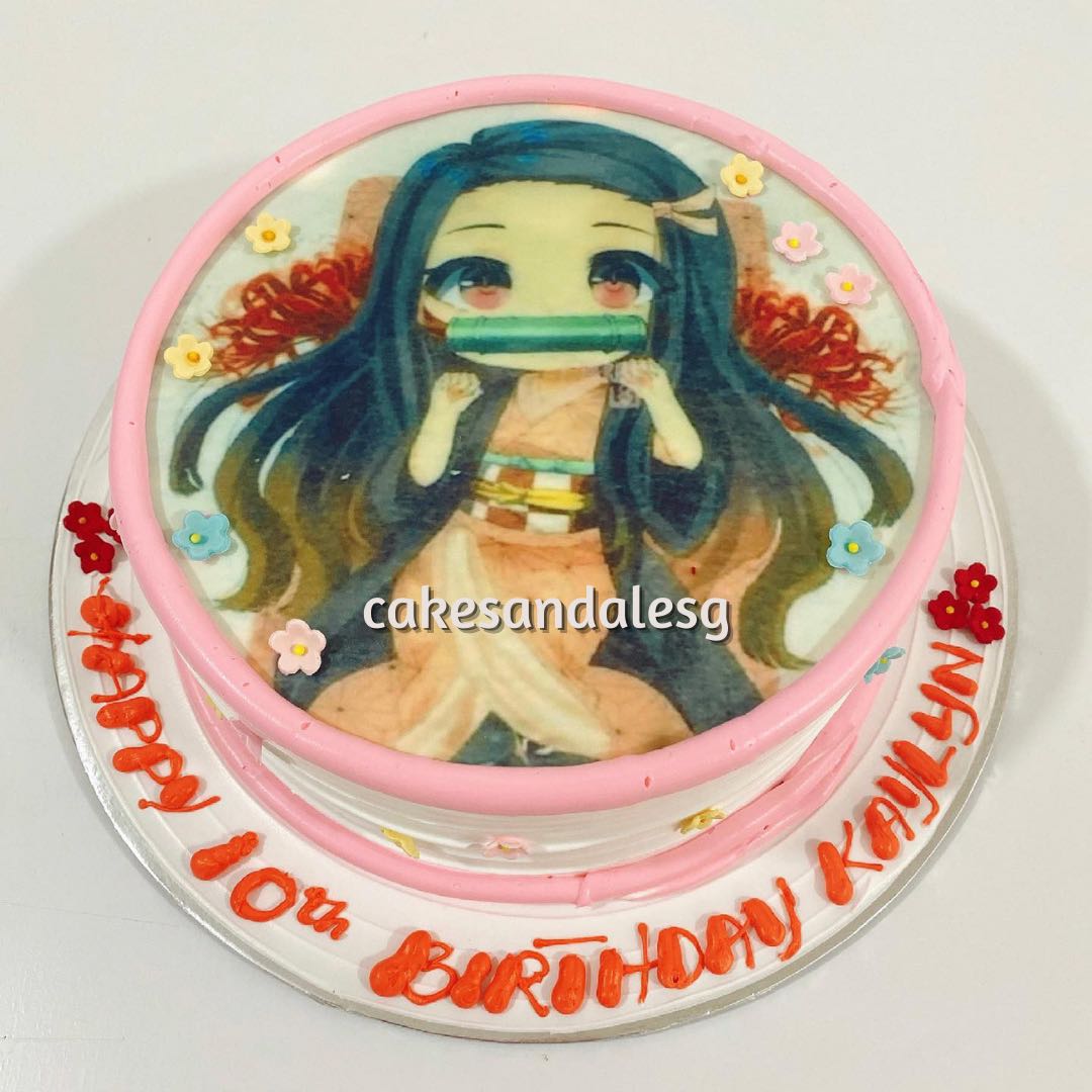 Edible Image Nezuko Cake, Food & Drinks, Homemade Bakes on Carousell