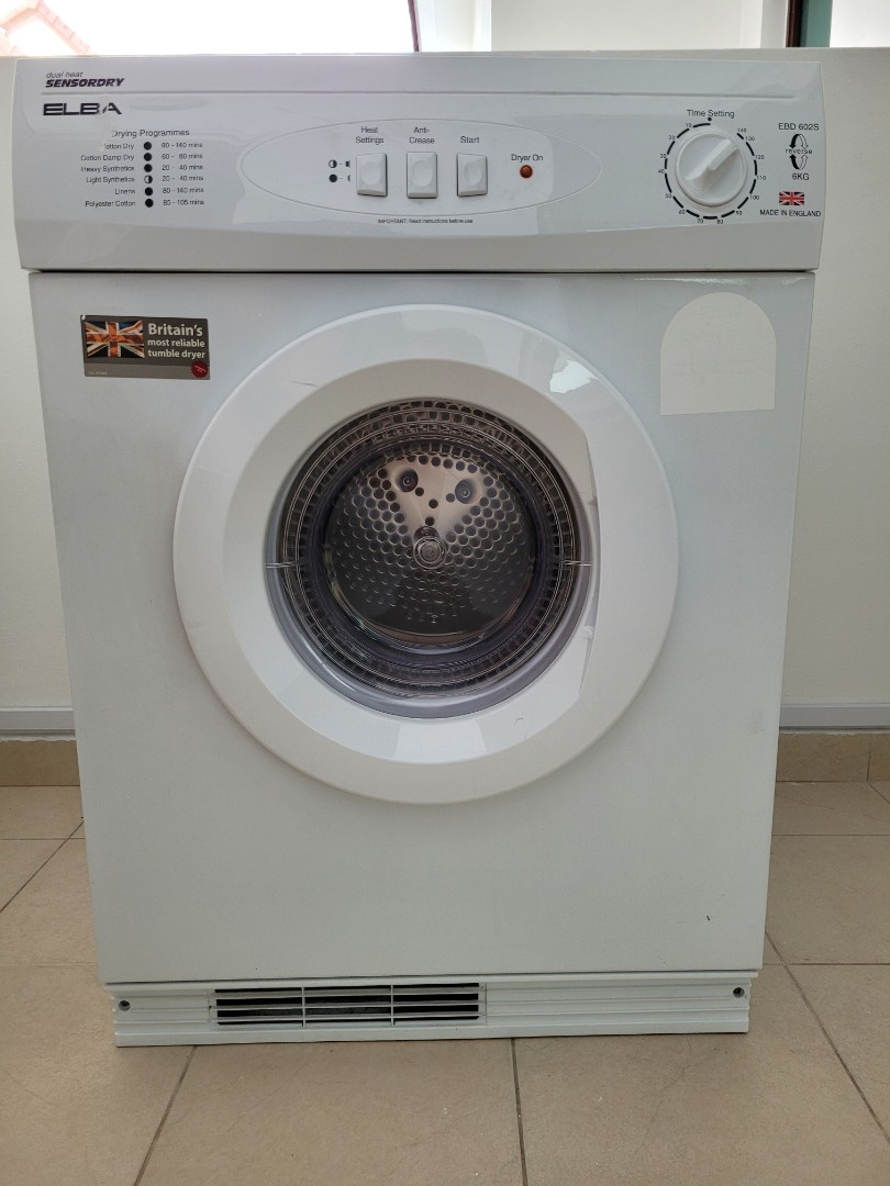 Elba Dryer EBD602S, TV & Home Appliances, Washing Machines and Dryers ...