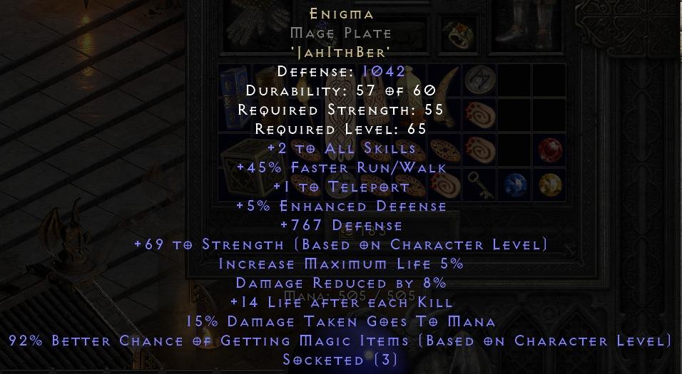 D2r Enigma, Video Gaming, Gaming Accessories, In-Game Products on Carousell