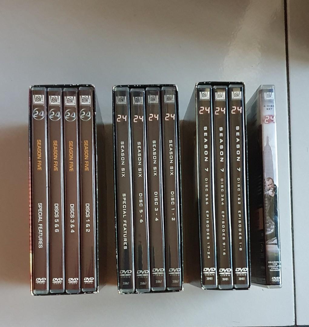 Entire DVD collection for TV series 24, Seasons 1 to 8, Hobbies & Toys ...