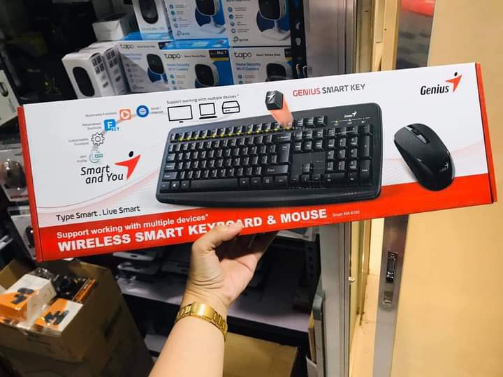 Genius KM-8100 Smart Wireless Keyboard and Mouse Combo Black, Computers ...