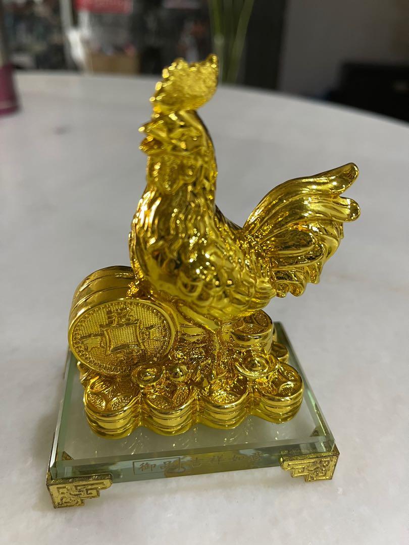 Gold Rooster Statue, Furniture & Home Living, Home Decor, Other Home ...