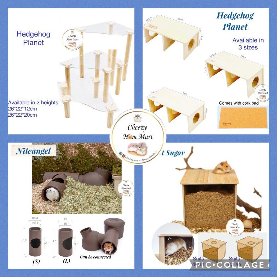 Hamster hideout acrylic platform burrow digging box ceramic, Pet ...