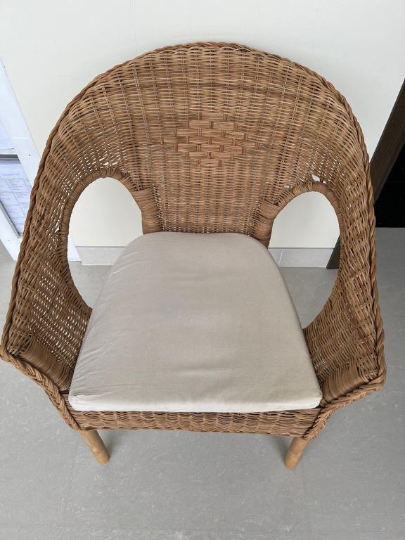 IKEA Agen Rattan Chair, Furniture & Home Living, Furniture, Chairs on ...