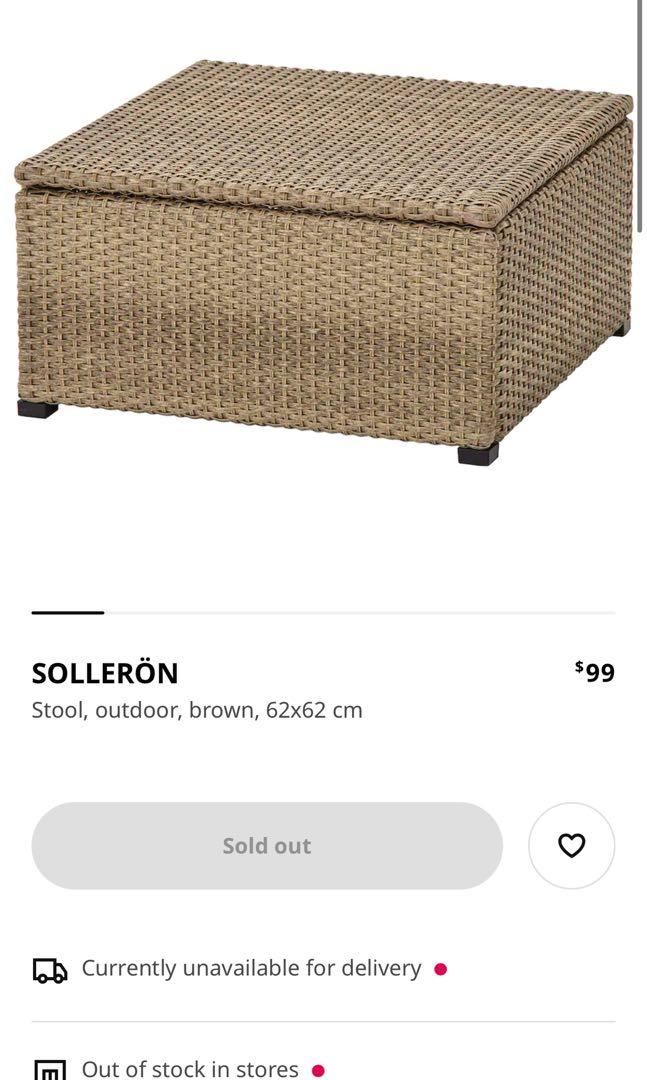 Ikea Solleron outdoor seat + stool, Furniture & Home Living, Outdoor ...