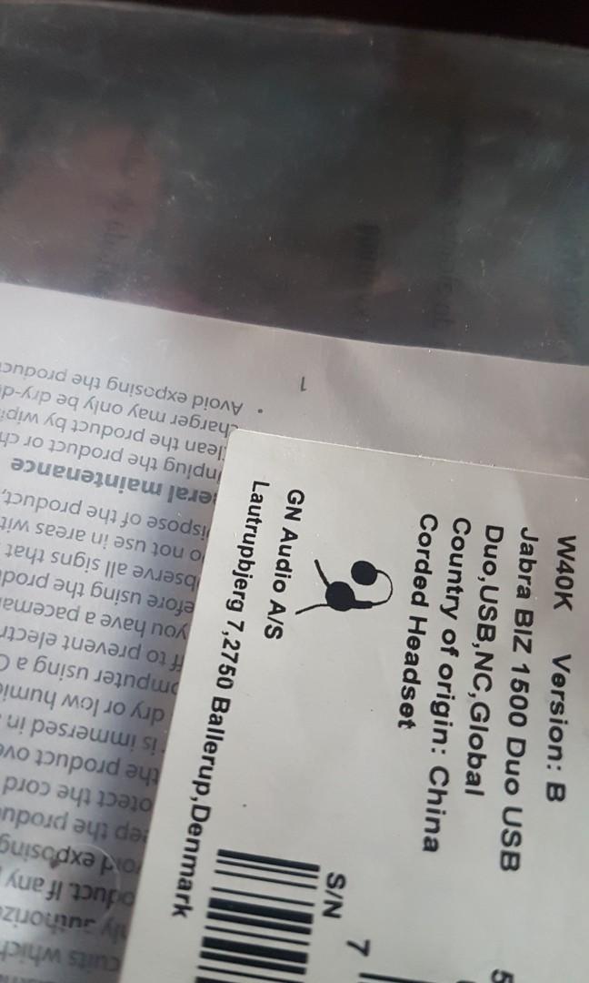 Java Biz 1500 USB Headset for Call Center use, Computers & Tech, Parts ...