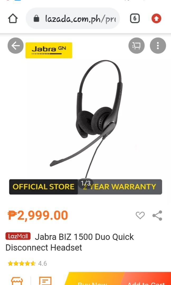 Java Biz 1500 USB Headset for Call Center use, Computers & Tech, Parts ...