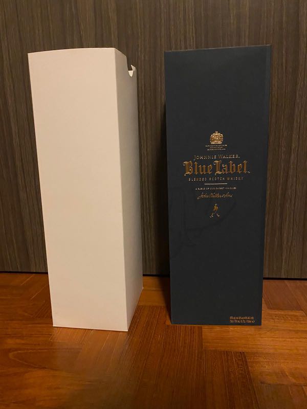 Johnnie Walker Blue Label Box and Bottle, Food & Drinks, Beverages on ...