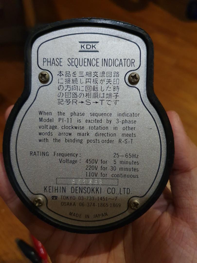 KDK Phase Sequence Indicator, Computers & Tech, Parts & Accessories ...