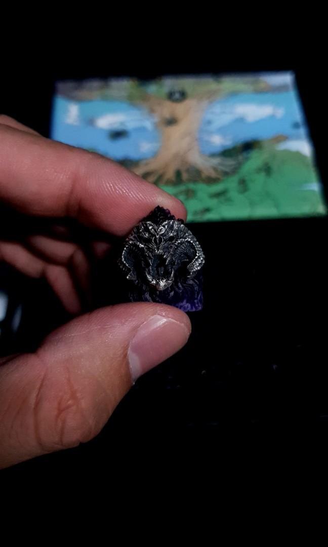 KLC Namong terror balrog, purple 925 silver (Unmounted) artisan keycap ...