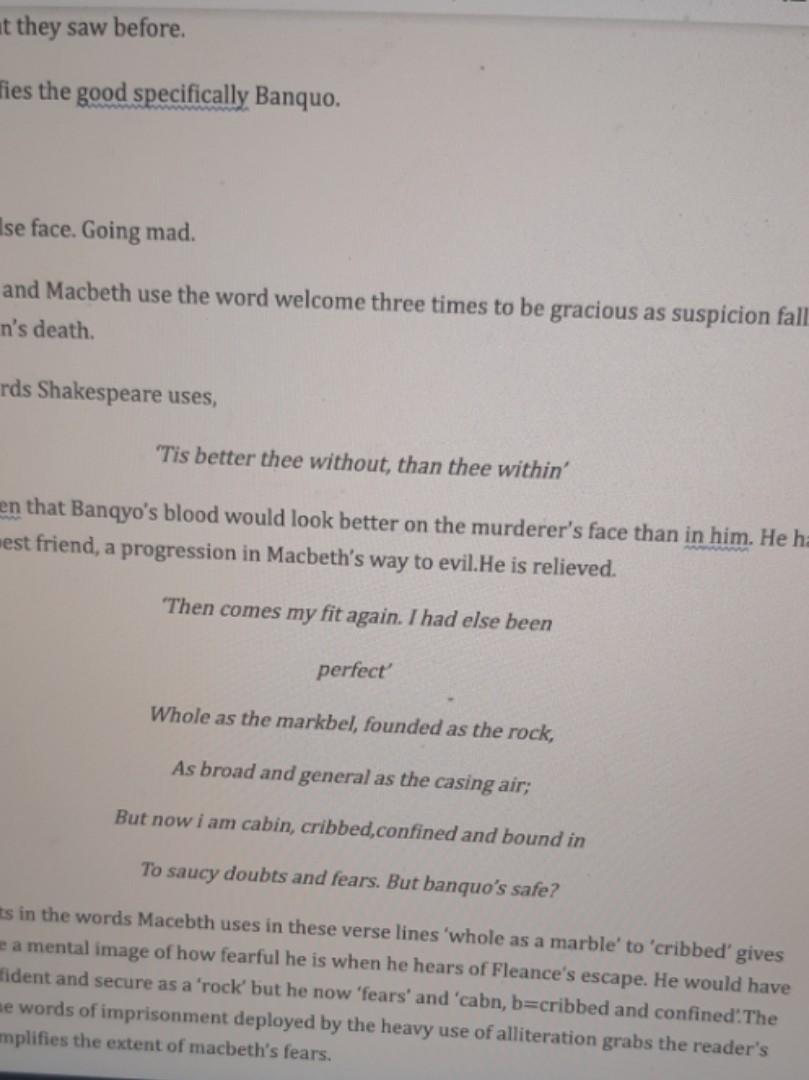 Macbeth Scene by scene analysis, Everything Else on Carousell