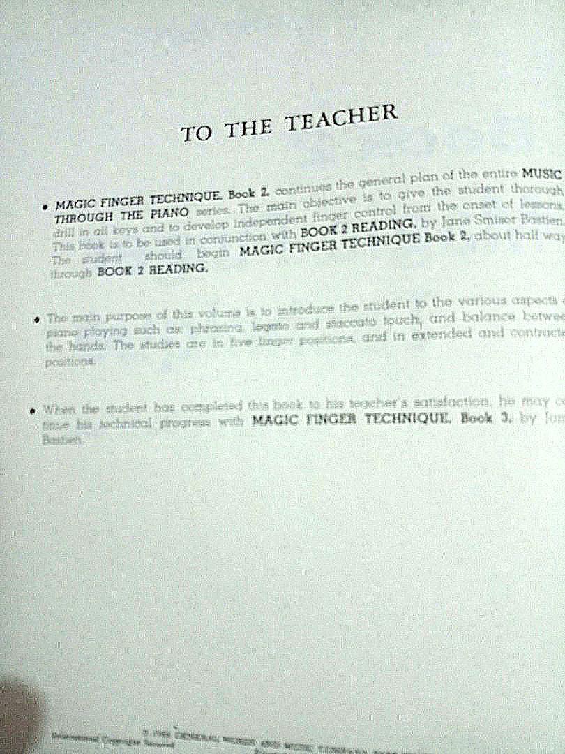 Magic Finger Technique by James Bastien (Book 2), Hobbies & Toys, Books ...