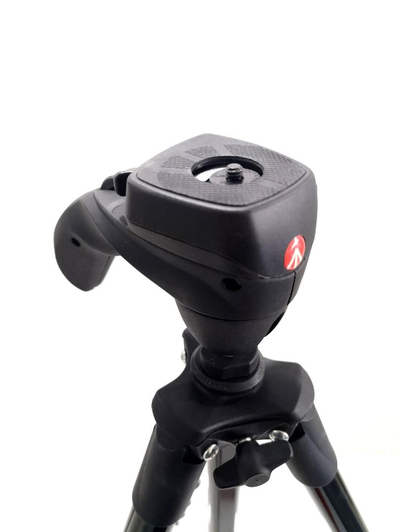 Manfrotto Compact Action Tripod (Black), Photography, Photography ...
