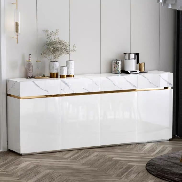 Marble-print cabinet/ sideboard, Furniture & Home Living, Furniture ...