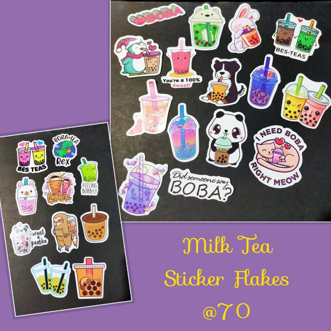 Milk Tea Sticker Flakes, Hobbies & Toys, Stationary & Craft, Other ...