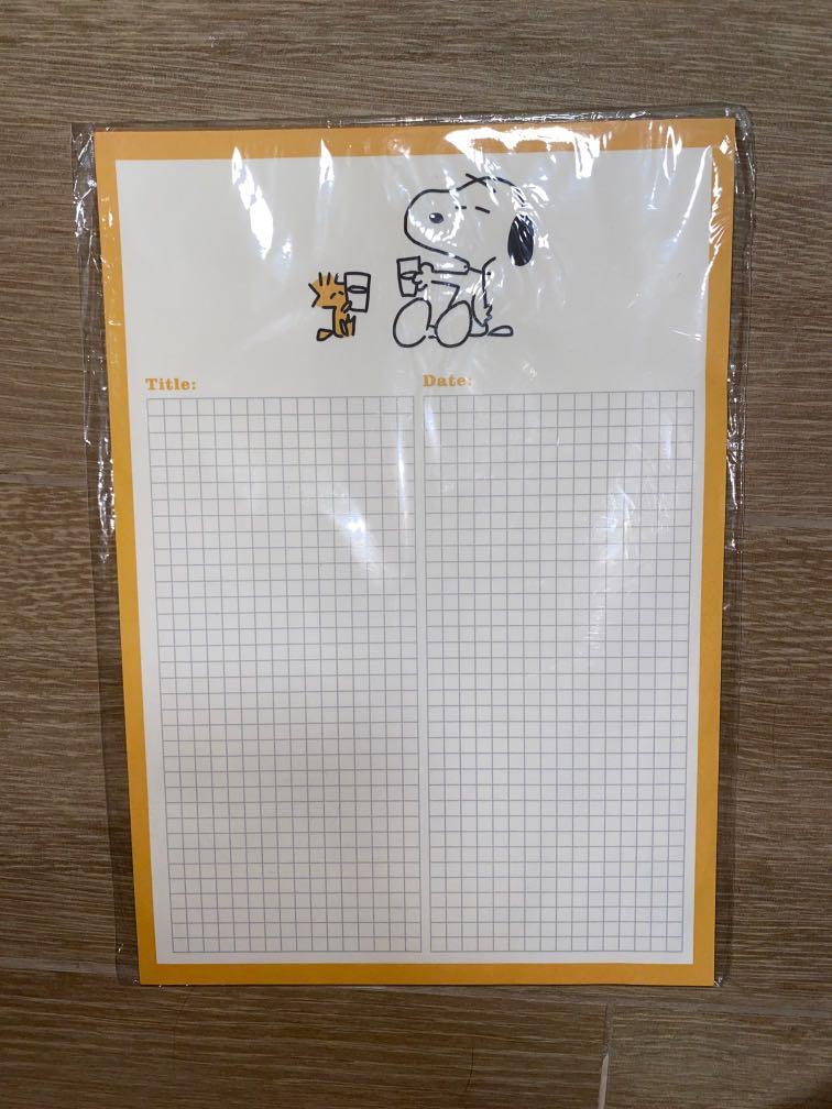 Note pad, notepaper, muji grid paper A4 B5, Hobbies & Toys, Stationery ...