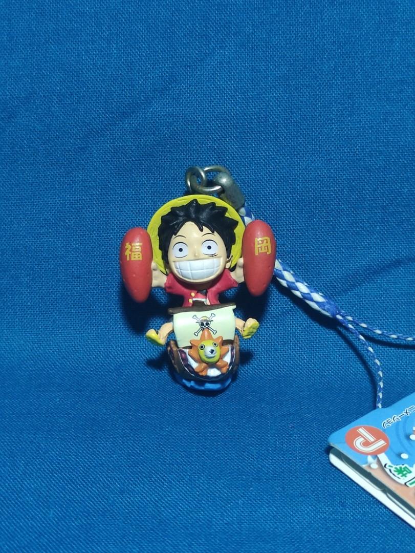 One Piece Luffy riding Thousand Sunny Ship Mini Figure Charm Keychain ...