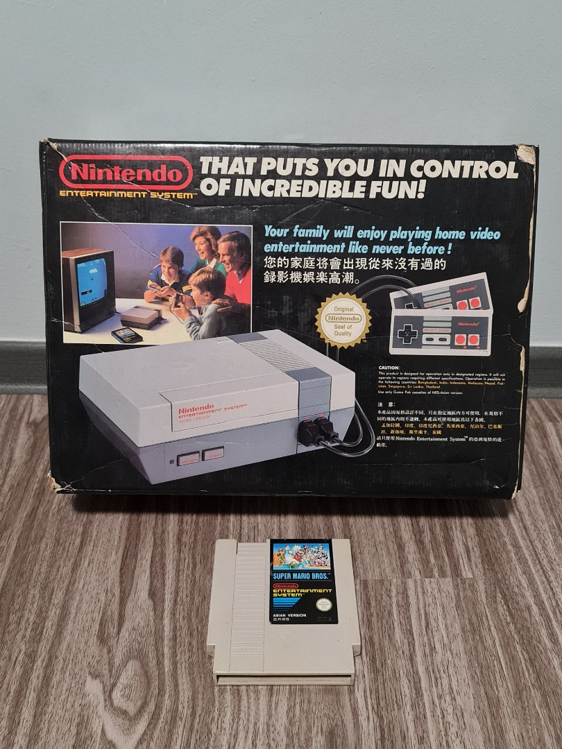 Original Nintendo Entertainment System NES Super Mario Bros Asian ...
