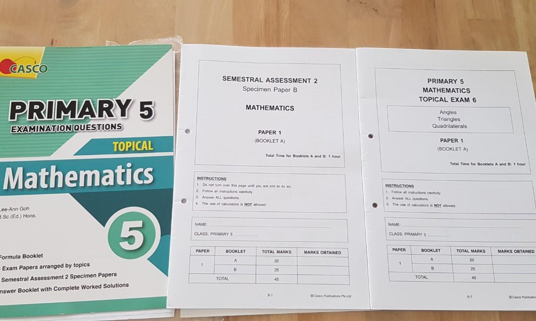 Primary 5 Math Examination questions, Hobbies & Toys, Books & Magazines ...