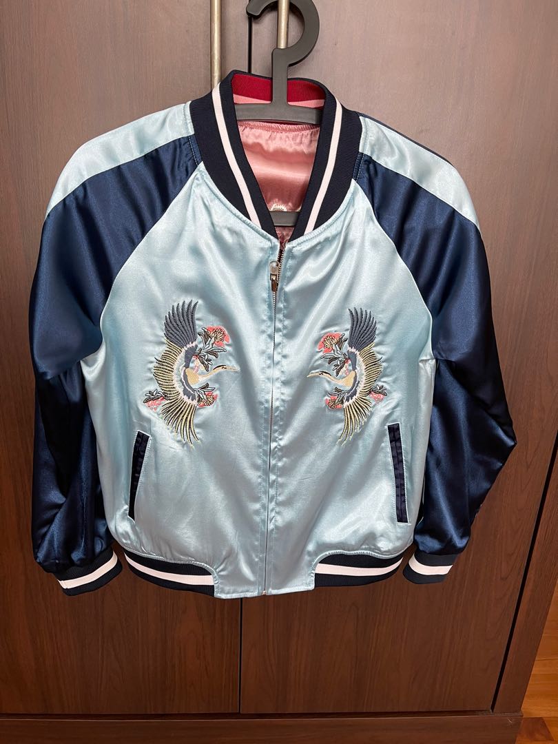 Reversible satin embroidery jacket, Women's Fashion, Coats, Jackets and ...