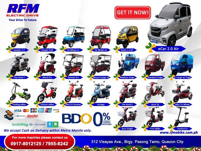 RFM Smile 1.2 electric 4-wheel Vehicle eCar eVehicle ebike ecobike Four ...