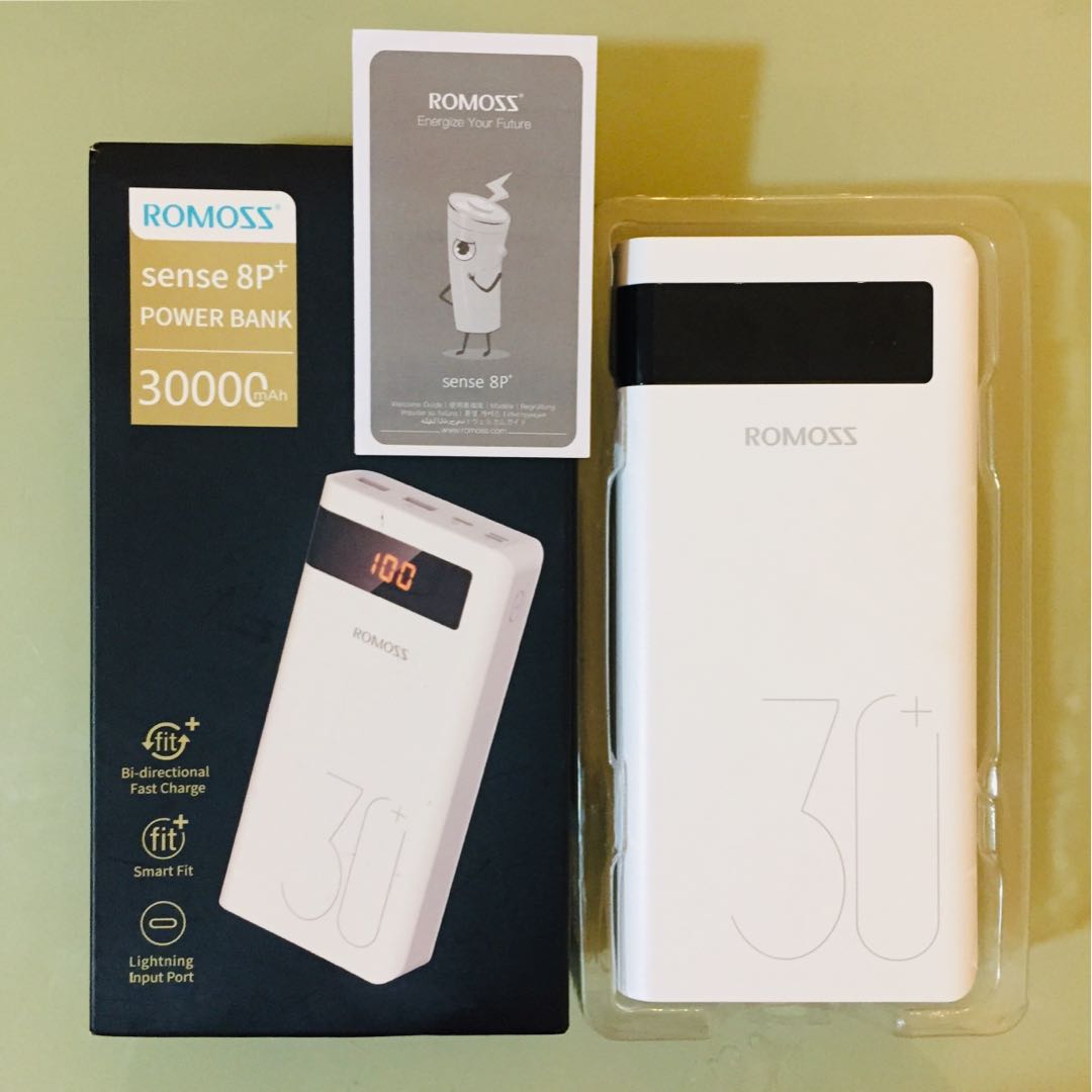 Romoss Original Powerbank sense 8P Plus 30000mAh 18W; with box, Mobile ...