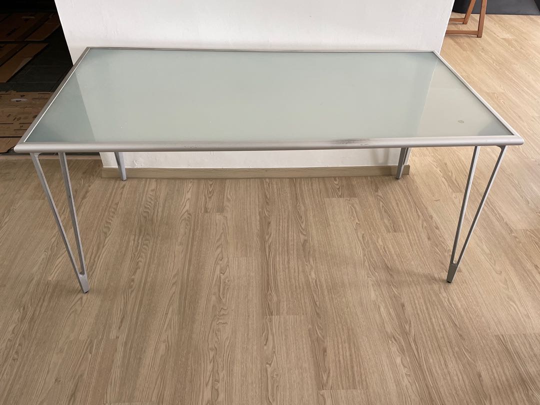 Safety Glass Table from IKEA, Furniture & Home Living, Furniture ...