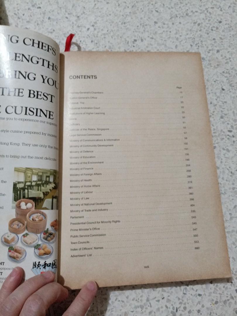 Vintage Singapore Government Directory July 1990, Hobbies & Toys ...