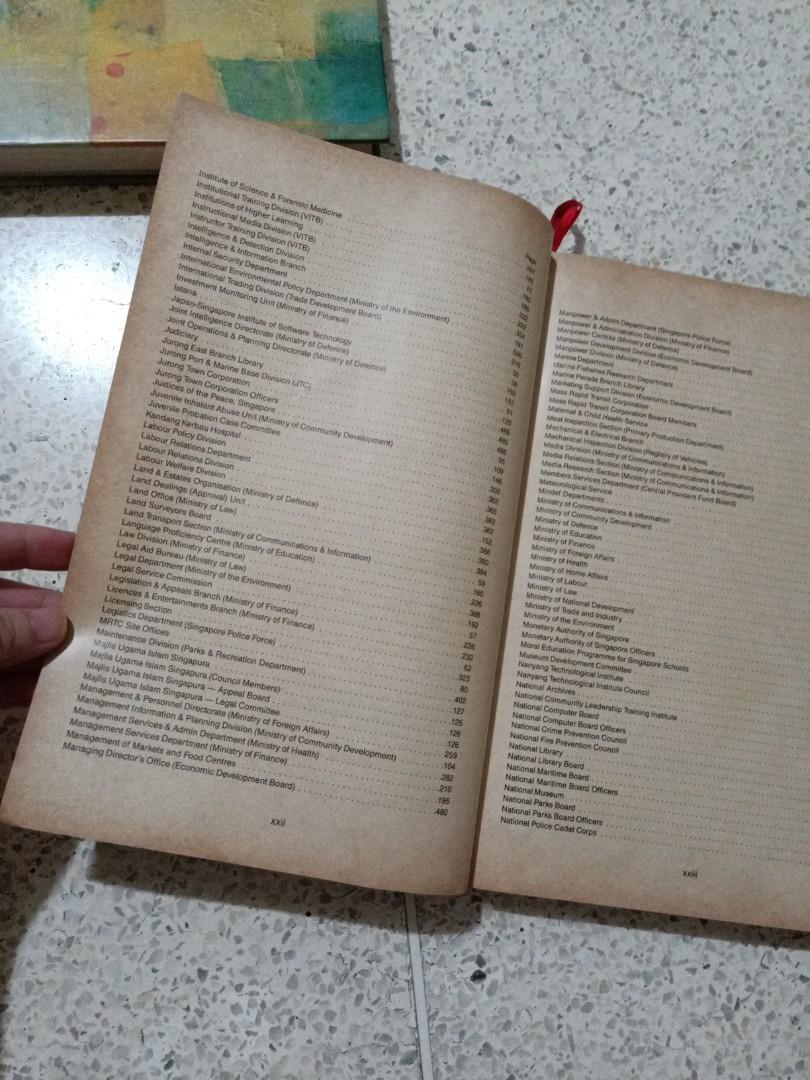 Vintage Singapore Government Directory July 1990, Hobbies & Toys ...