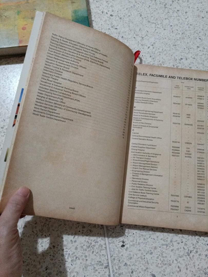 Vintage Singapore Government Directory July 1990, Hobbies & Toys ...