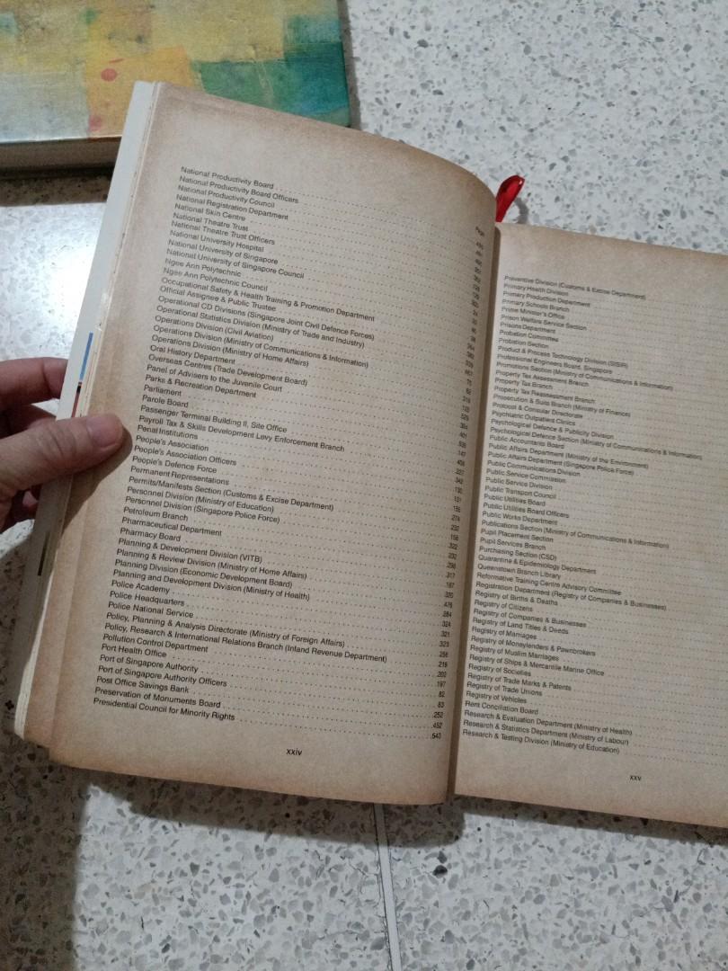 Vintage Singapore Government Directory July 1990, Hobbies & Toys ...