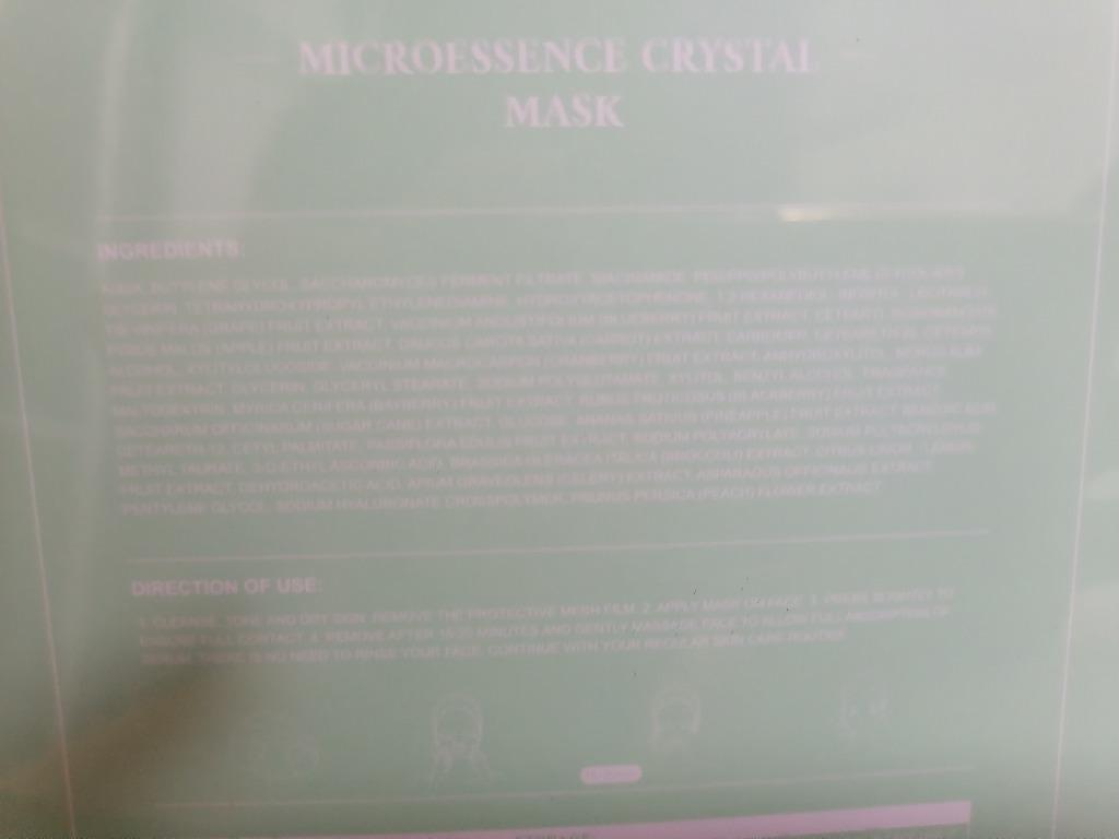 Skinlab LUO SL Microessence Crystal Mask, Beauty & Personal Care, Face ...