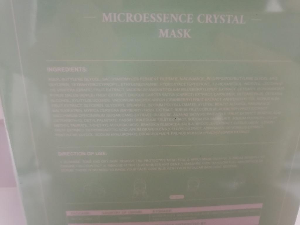 Skinlab LUO SL Microessence Crystal Mask, Beauty & Personal Care, Face ...
