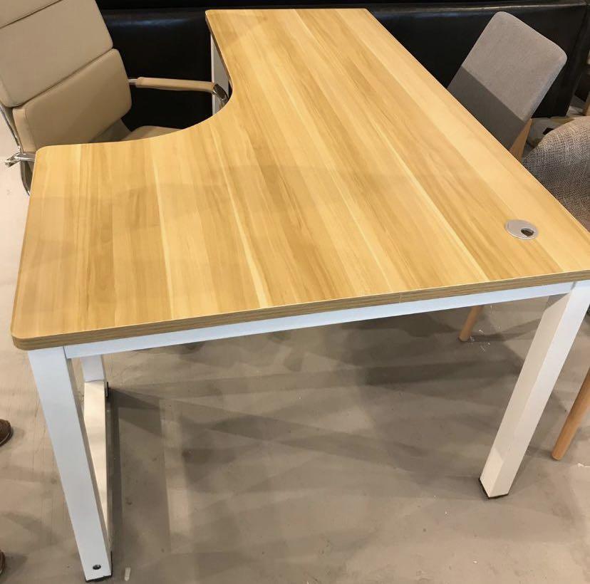L-shaped Study Table (Left side), Furniture & Home Living, Furniture ...