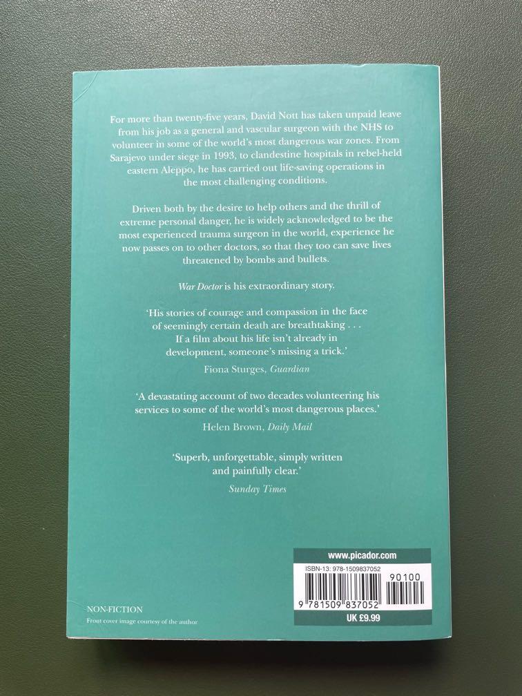 War doctor - david nott, Hobbies & Toys, Books & Magazines, Fiction ...