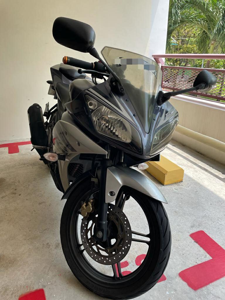 Yamaha R15 Grey, Motorcycles, Motorcycles for Sale, Class 2 on Carousell