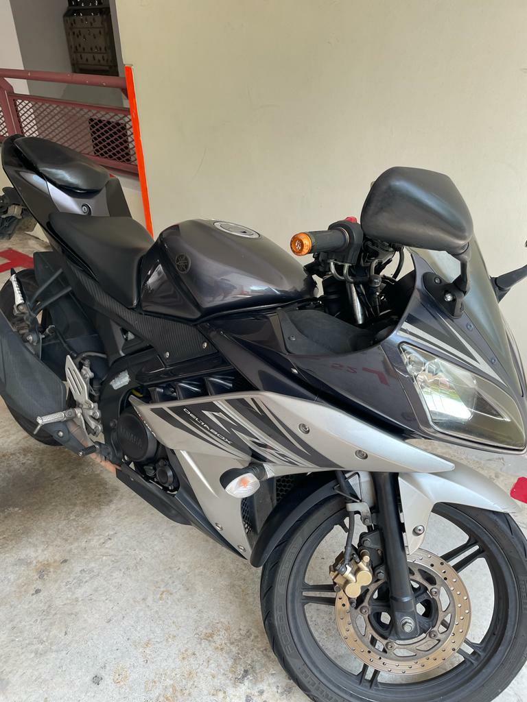 Yamaha R15 Grey, Motorcycles, Motorcycles for Sale, Class 2 on Carousell