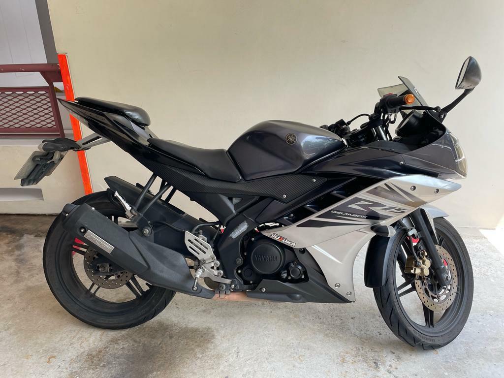 Yamaha R15 Grey, Motorcycles, Motorcycles for Sale, Class 2 on Carousell