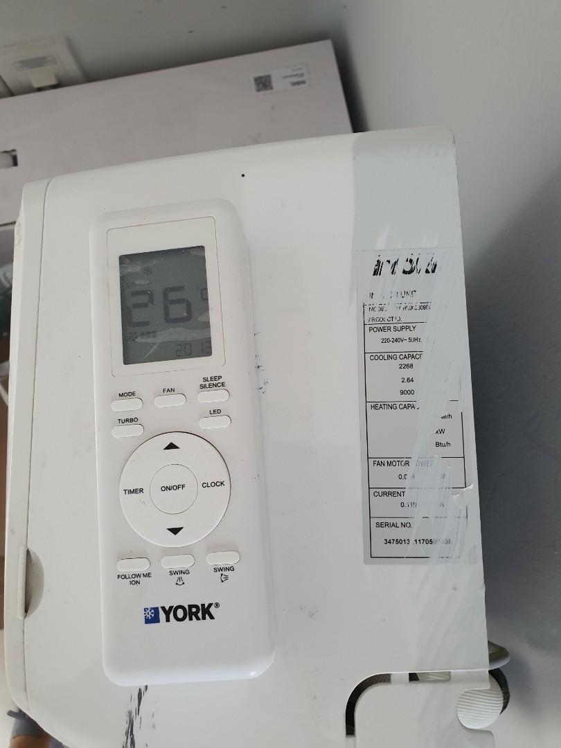 York brand aircon units, TV & Home Appliances, Air Conditioners ...