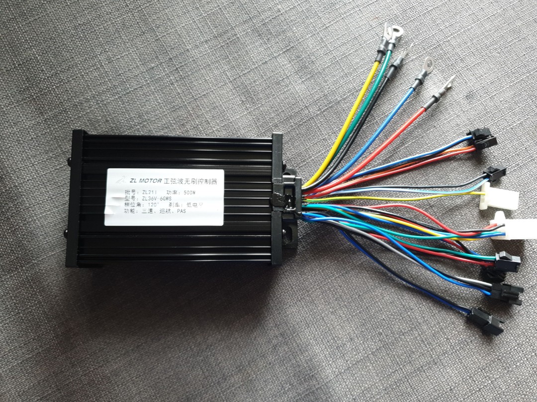 ZL Motor 36v to 48v 500w 25A Controller - Support PAS & Throttle ...