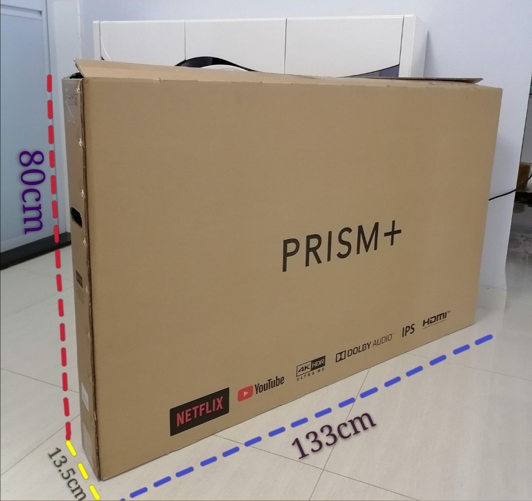 55" Prism Empty TV Box With Styrofoam, TV & Home Appliances, TV ...