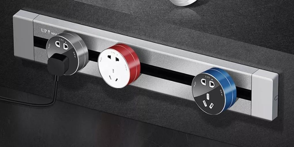 600mm 13Amp sockets 3 pin Extension Plug Movable Power Point Track ...