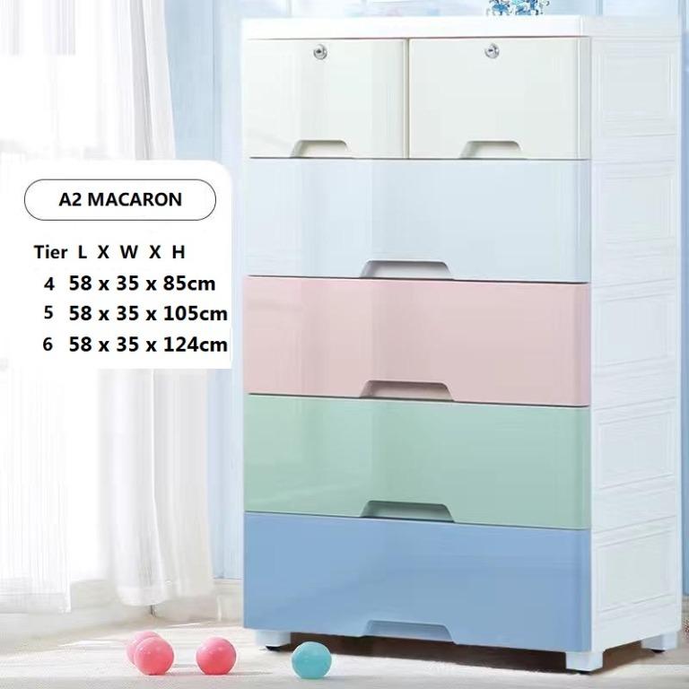 [FREE DELIVERY] 5 Tier Storage Cabinet with Locker - Plastic Storage ...