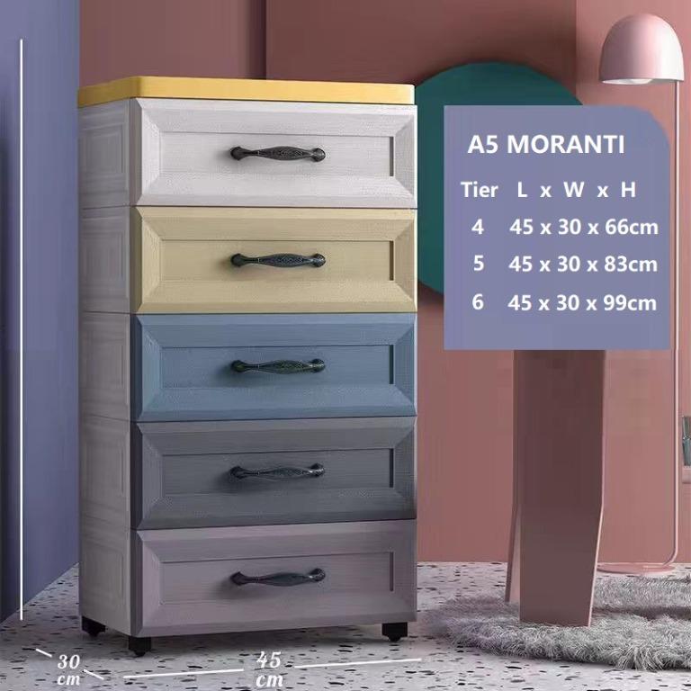 [FREE DELIVERY] 5 Tier Storage Cabinet with Locker - Plastic Storage ...