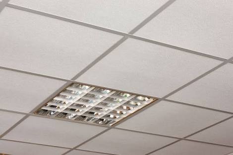 Acoustic Gypsum Ceiling Panels on Tee Runners, Commercial & Industrial ...