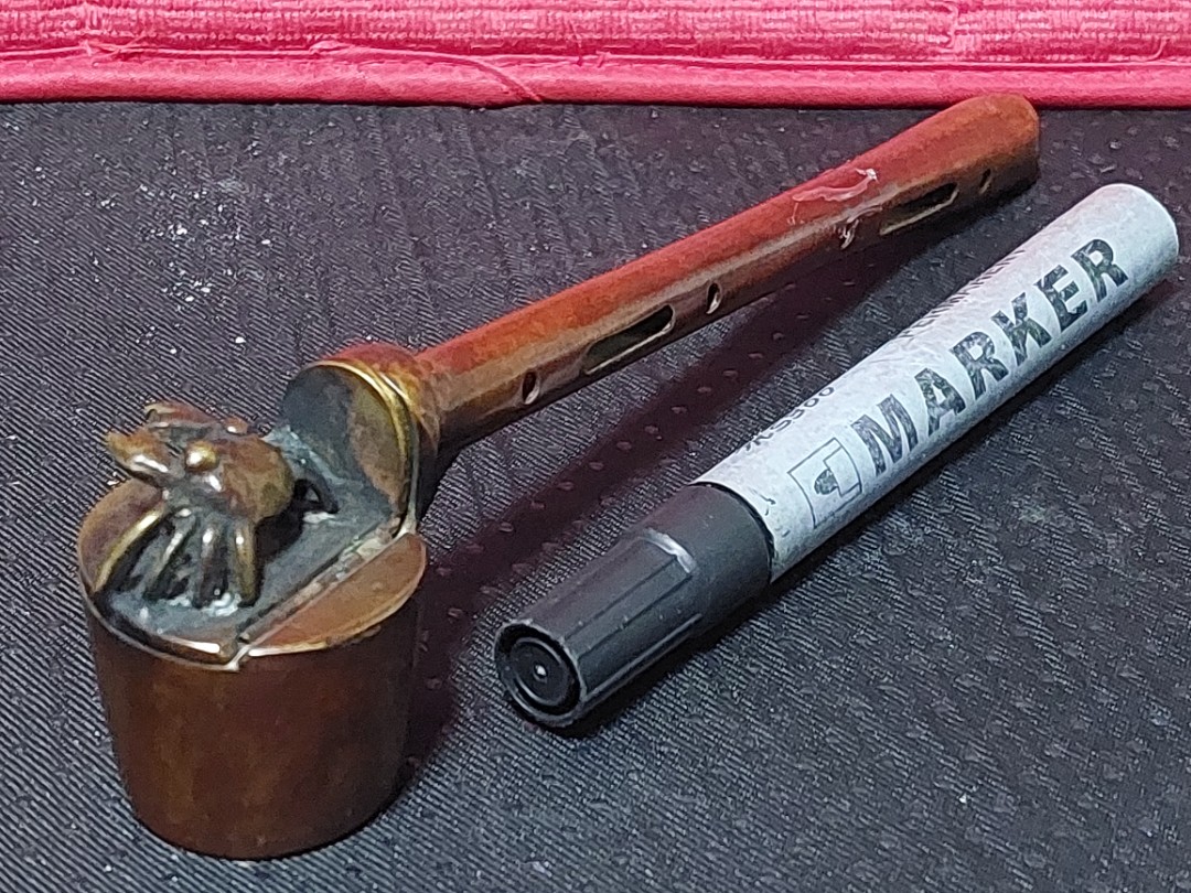 Antique 1900s Brass Ink Holder, Hobbies & Toys, Memorabilia ...