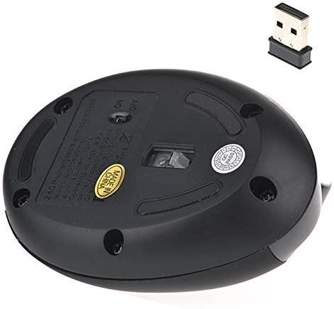 (BLACK) 5D 2.4GHz 1600 DPI Stereo Wireless Mouse with Battery Wireless ...