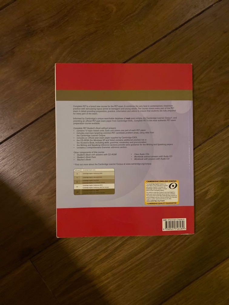Cambridge English Complete PET textbook, Hobbies & Toys, Books ...