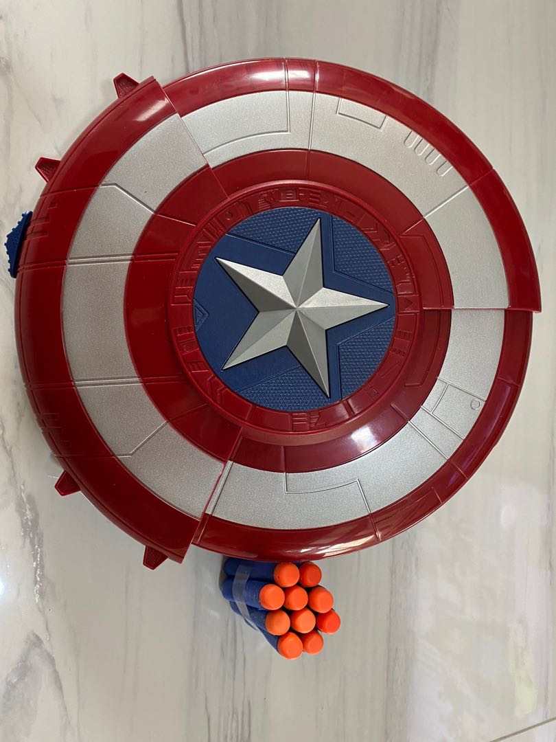 Captain America Shield Nerf Gun, Hobbies & Toys, Toys & Games on Carousell